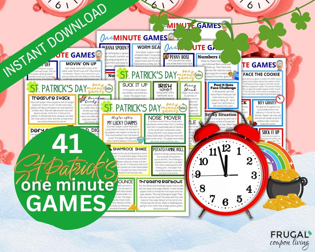One Minute Games for St Patrick's Day, 41 Saint Patrick's Day 60-second ...