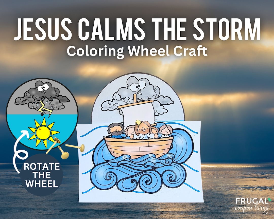 Jesus Calms the Storm Wheel Craft Printable Kit, Miracles of Jesus ...