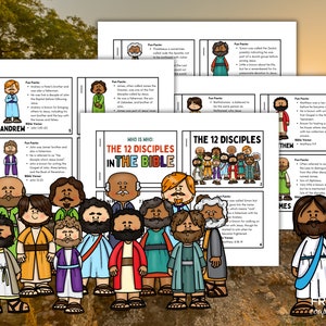 The 12 Disciples Craft Mini Book, 12 Disciples of Jesus Facts Bible ...