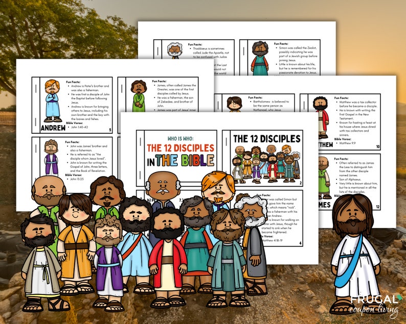 The 12 Disciples Craft Mini Book, 12 Disciples of Jesus Facts Bible ...