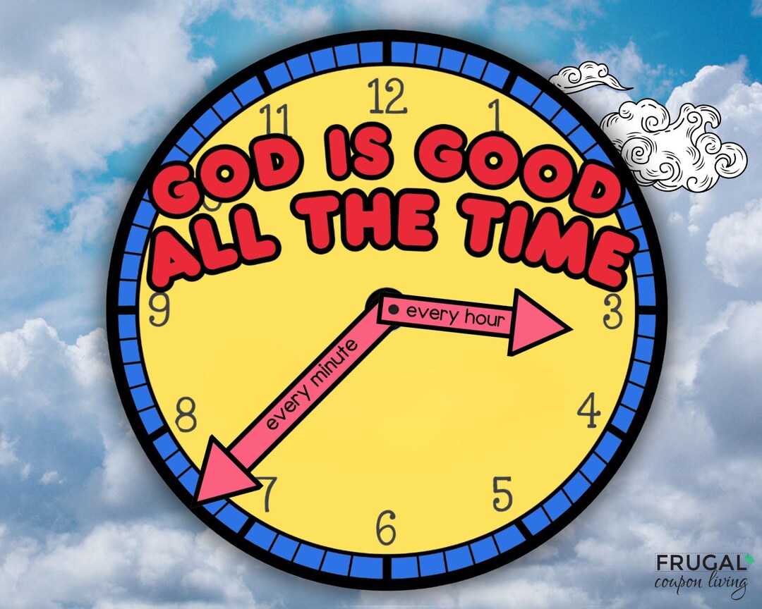God is Good All the Time Craft for Kids, Book of Job Printable Clock ...