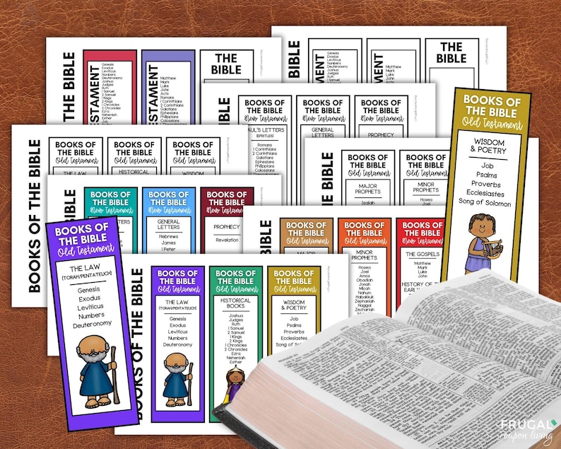 Books of the Bible Coloring Bookmarks for Kids, 66 Books of the Bible ...
