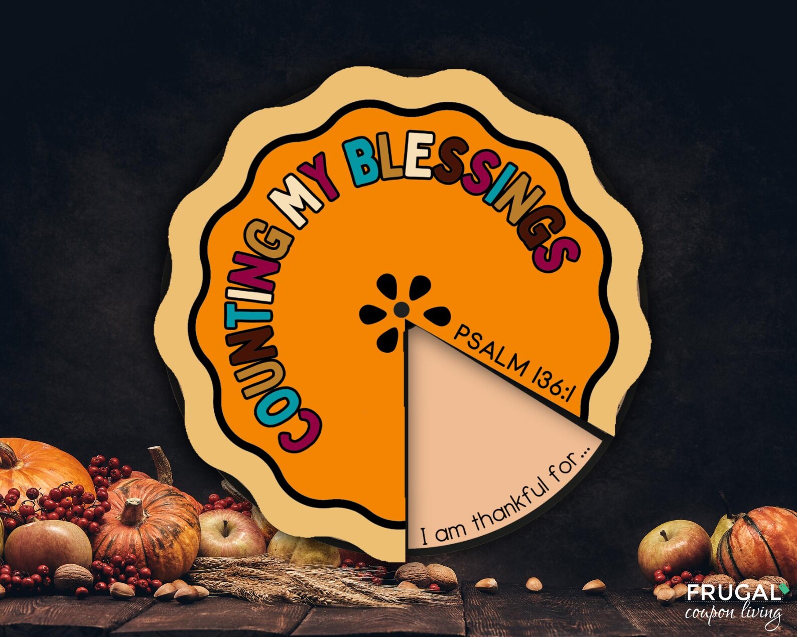 Thankful for Thanksgiving Coloring Wheel Craft, Kids Gratitude Activity ...