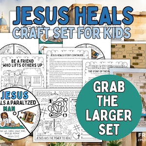 Jesus Heals a Paralyzed Man Craft, Printable Miracles of Jesus Activity ...