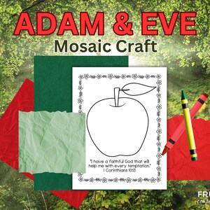 Adam and Eve Crafts for Sunday School Printable Set, Garden of Eden ...