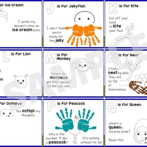 A-Z Alphabet Handprint Art for Toddlers Letter Crafts for Preschool ...