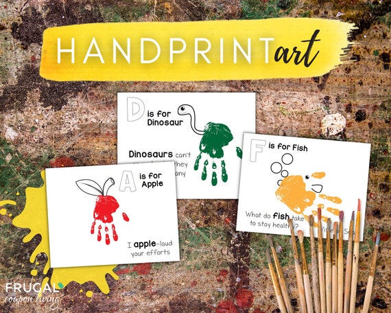 A-Z Alphabet Handprint Art for Toddlers | Letter Crafts for Preschool ...