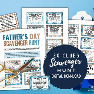 Father's Day Scavenger Hunt for Dad | Birthday, Father's Day, Any ...