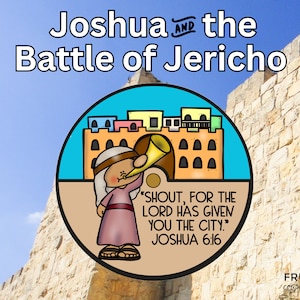 Joshua and the Battle of Jericho Coloring Wheel, Book of Joshua Bible ...