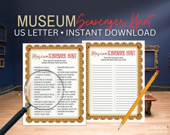 Museum Scavenger Hunt | Kids Field Trip Activity (PDF) - Etsy