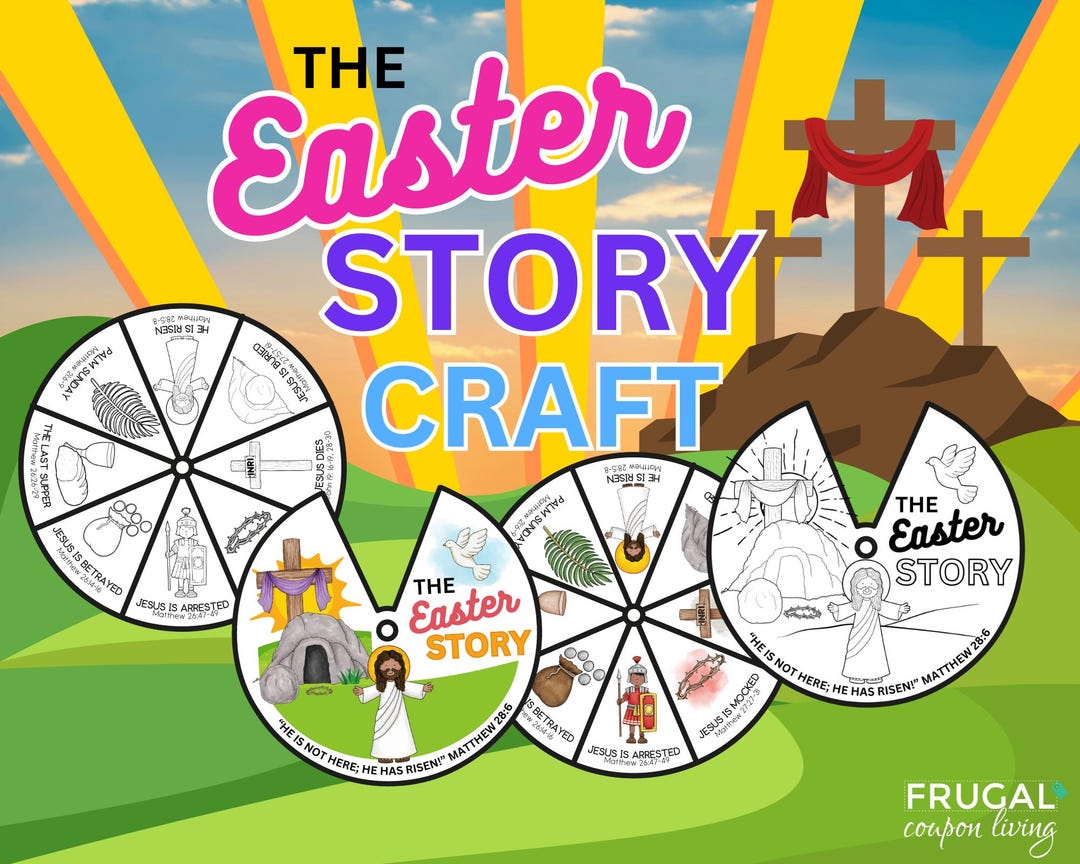 Easter Story Wheel Printable, Sunday School Easter Craft for Kids ...