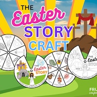 Easter Bible Story Coloring Wheel | Easter Sunday School Craft | the ...