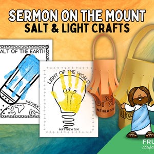Jesus' Sermon on the Mount Craft Set - 10 Printable Bible Crafts for ...