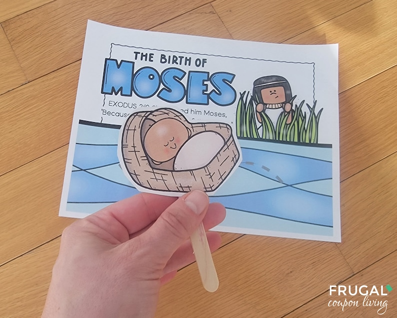 Birth of Moses Craft for Kids | Exodus 2 Bible Lesson | Nile, Pharaoh ...