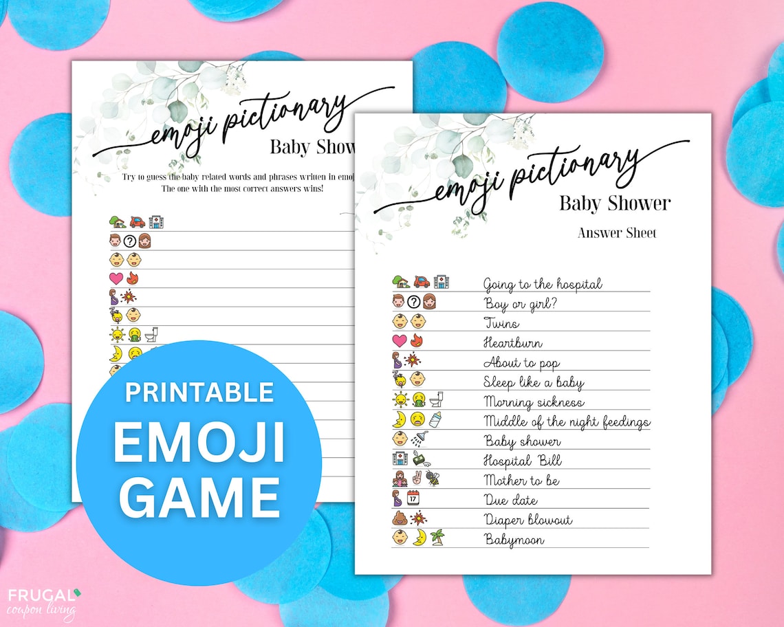 Baby Shower Games Printable Gender Reveal Games 17 Fun - Etsy