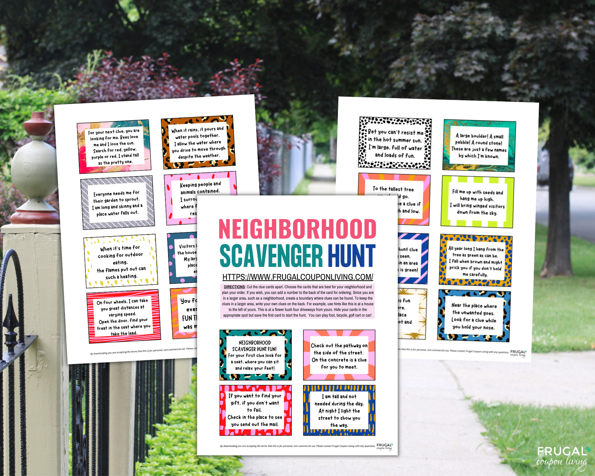 20 Neighborhood Scavenger Hunt for Kids | Rhyming Riddles Treasure Hunt ...