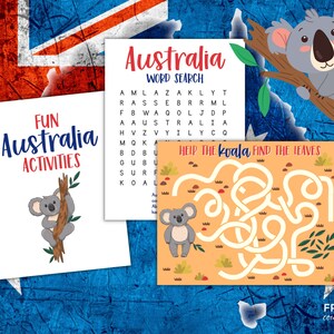 Printable Australia Activity Pack for Kids - Instant Digital Download ...