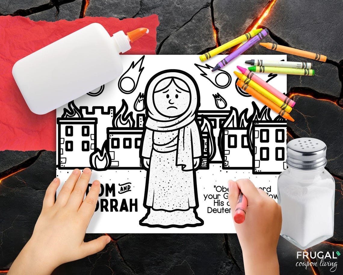 Sodom and Gomorrah Craft, Genesis 18-19 Old Testament Bible Story for ...