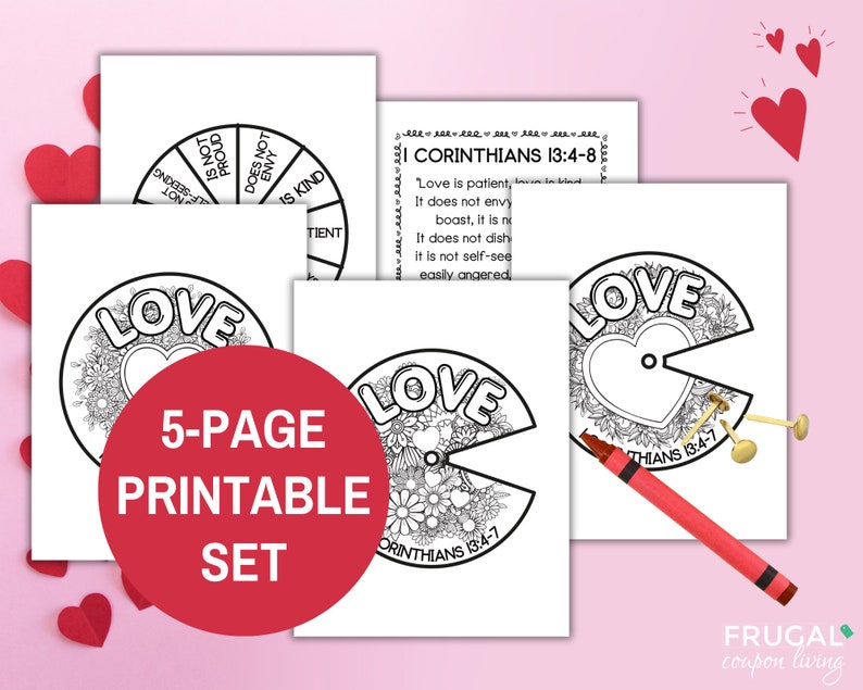 God is Love 1 Corinthians 13 Coloring Wheel Printable | Sunday School ...