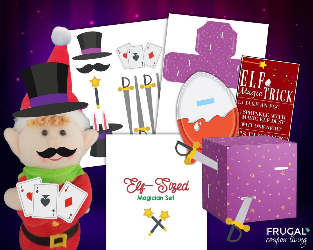 Elf Magician Props Printable, Elf-sized DIY Magic Set for Christmas Elf ...
