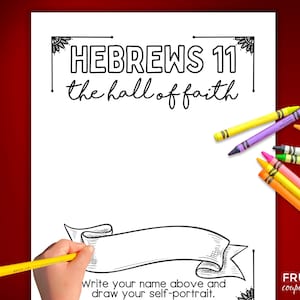 Hebrews 11 Heroes of Faith List Bible Crafts for Kids, Printable Hall ...