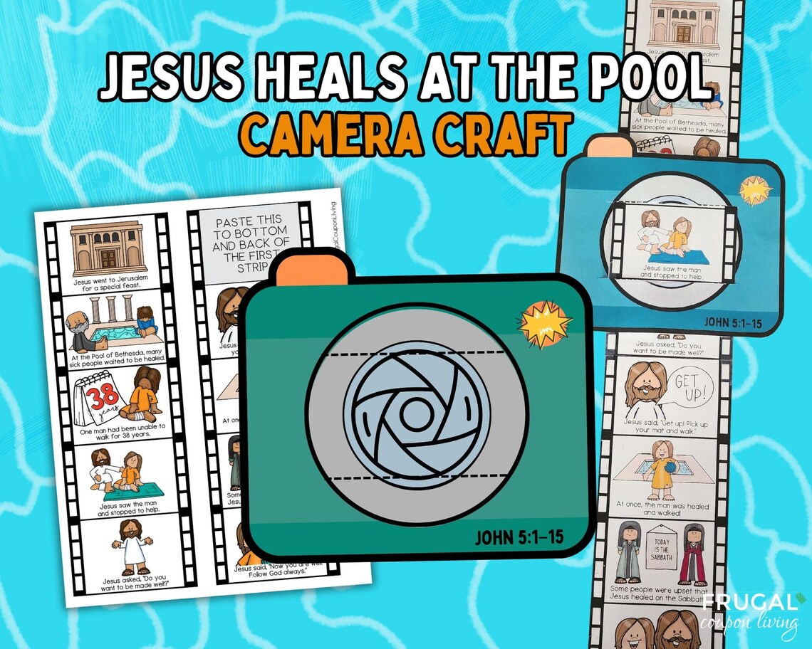 Jesus Heals at the Pool of Bethesda Bible Story Camera Craft, John 5:1 ...
