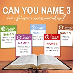 Bible 5 Second Game, 188 Christian Bible Game Cards Printable, Bible ...