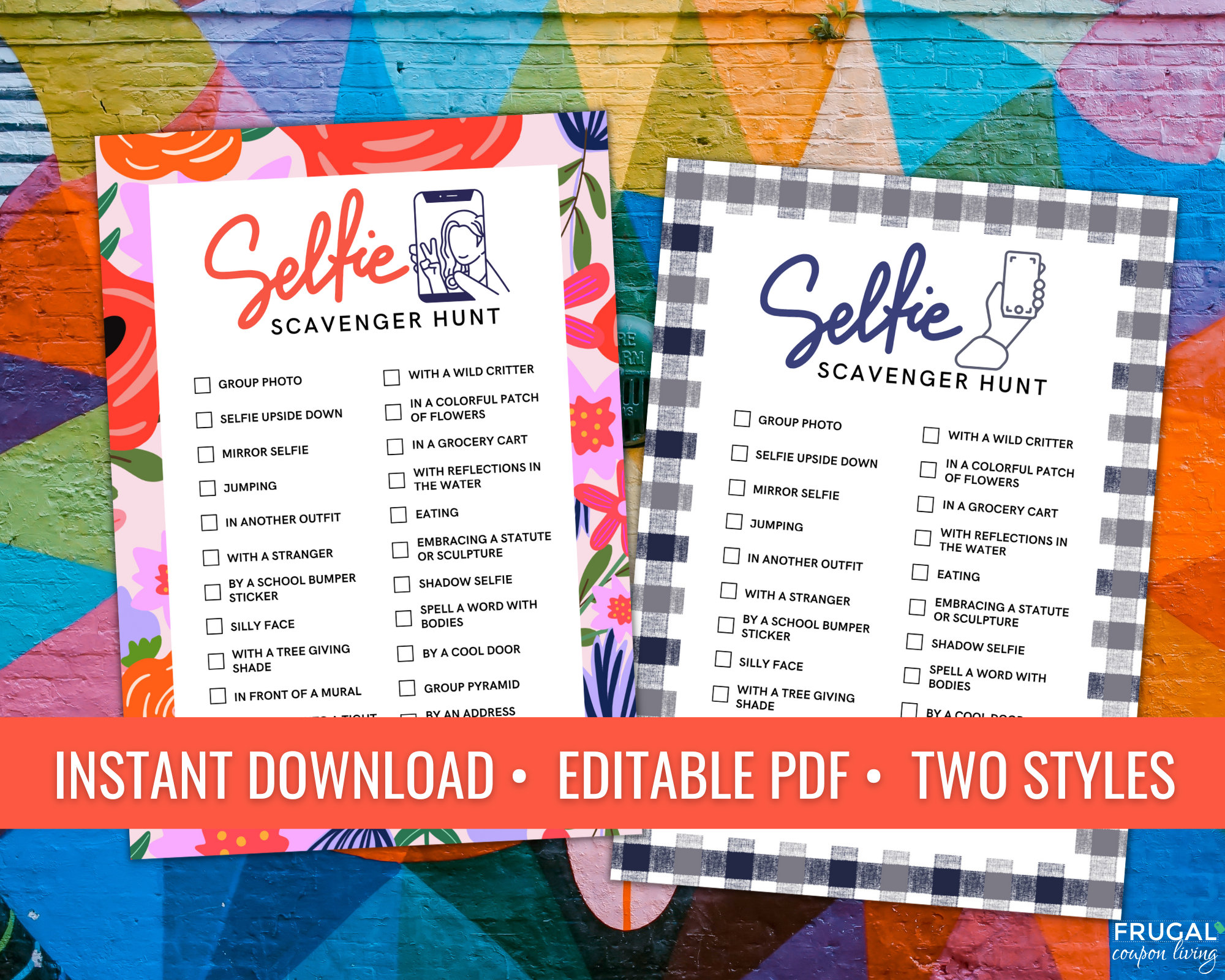 Selfie Scavenger Hunt, Editable Photo Scavenger Hunt for Public Places ...