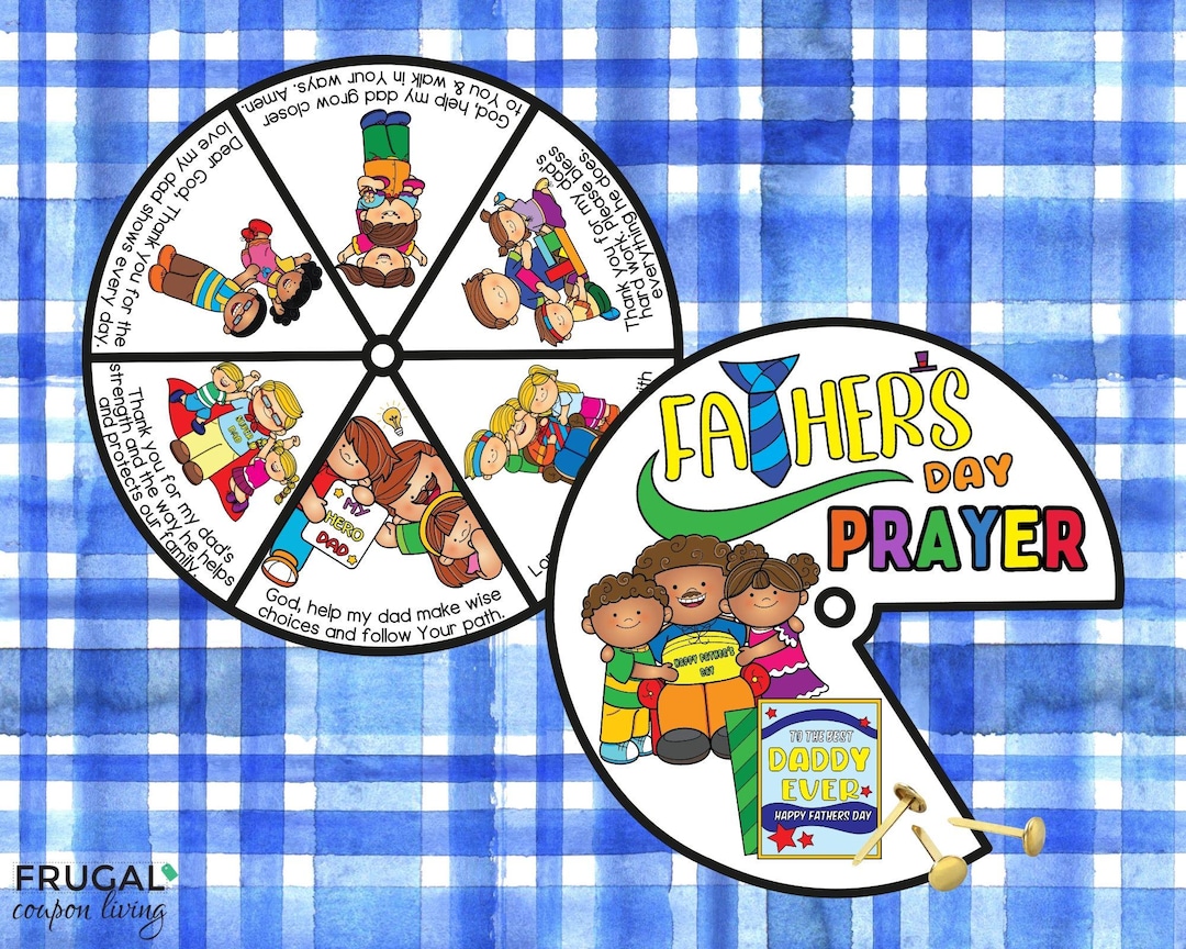 Father's Day Prayer Wheel Bible Craft for Kids, Printable Christian ...