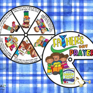 Father's Day Prayer Wheel Bible Craft for Kids, Printable Christian ...
