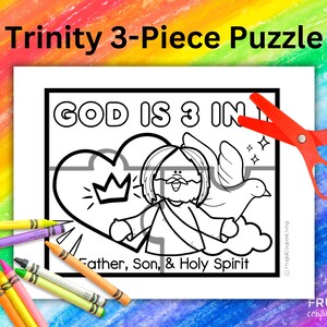 Holy Trinity Sunday School Printable Puzzle & Coloring Page for Kids ...