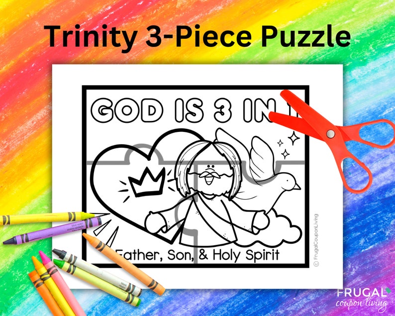 Holy Trinity Sunday School Printable Puzzle & Coloring Page for Kids ...