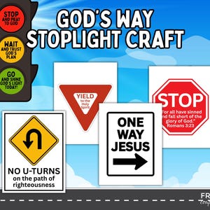 Christian Stoplight Bible Craft for Kids, God’s Way Traffic Light Kit ...
