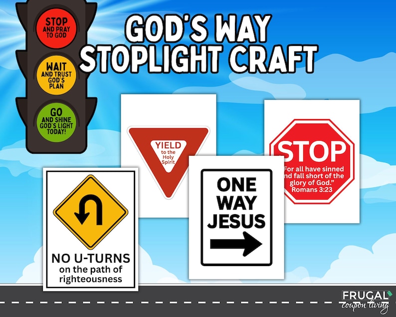 Christian Stoplight Bible Craft for Kids, God’s Way Traffic Light Kit ...