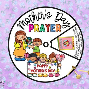 Mother's Day Prayer Wheel Bible Craft for Kids, Printable Sunday School ...