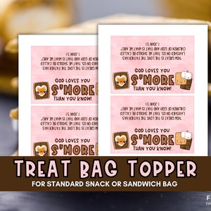 Christian Gift Tag S'mores Bag Topper Printable | Christian Bag Topper ...