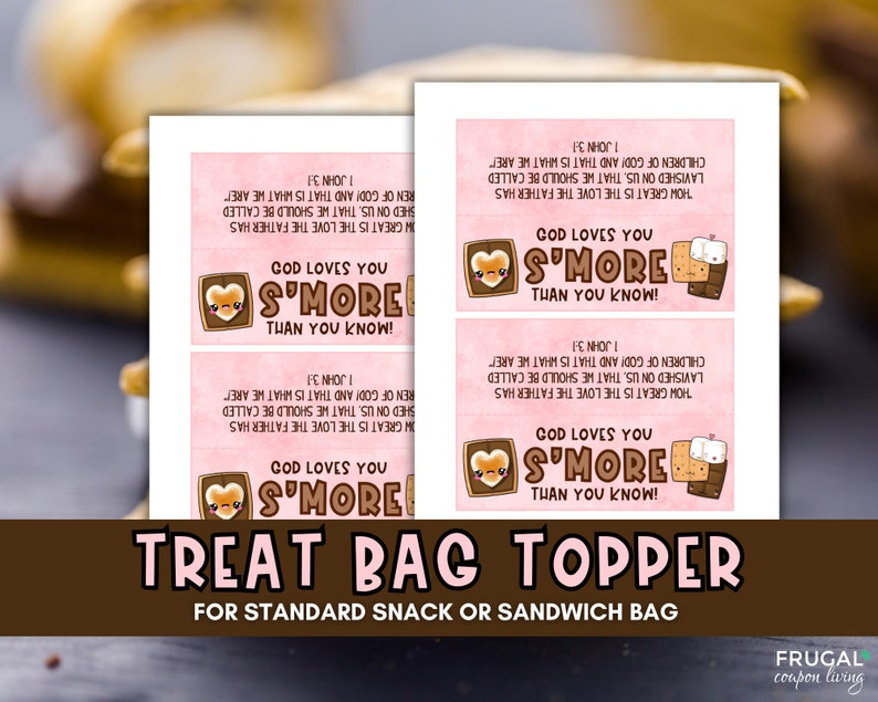 Christian Gift Tag S'mores Bag Topper Printable | Christian Bag Topper ...