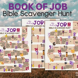 The Book of Job Craft Set Printable, Cute Bible Activities for Kids ...