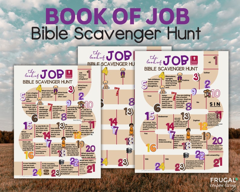 The Book of Job Craft Set Printable, Cute Bible Activities for Kids ...