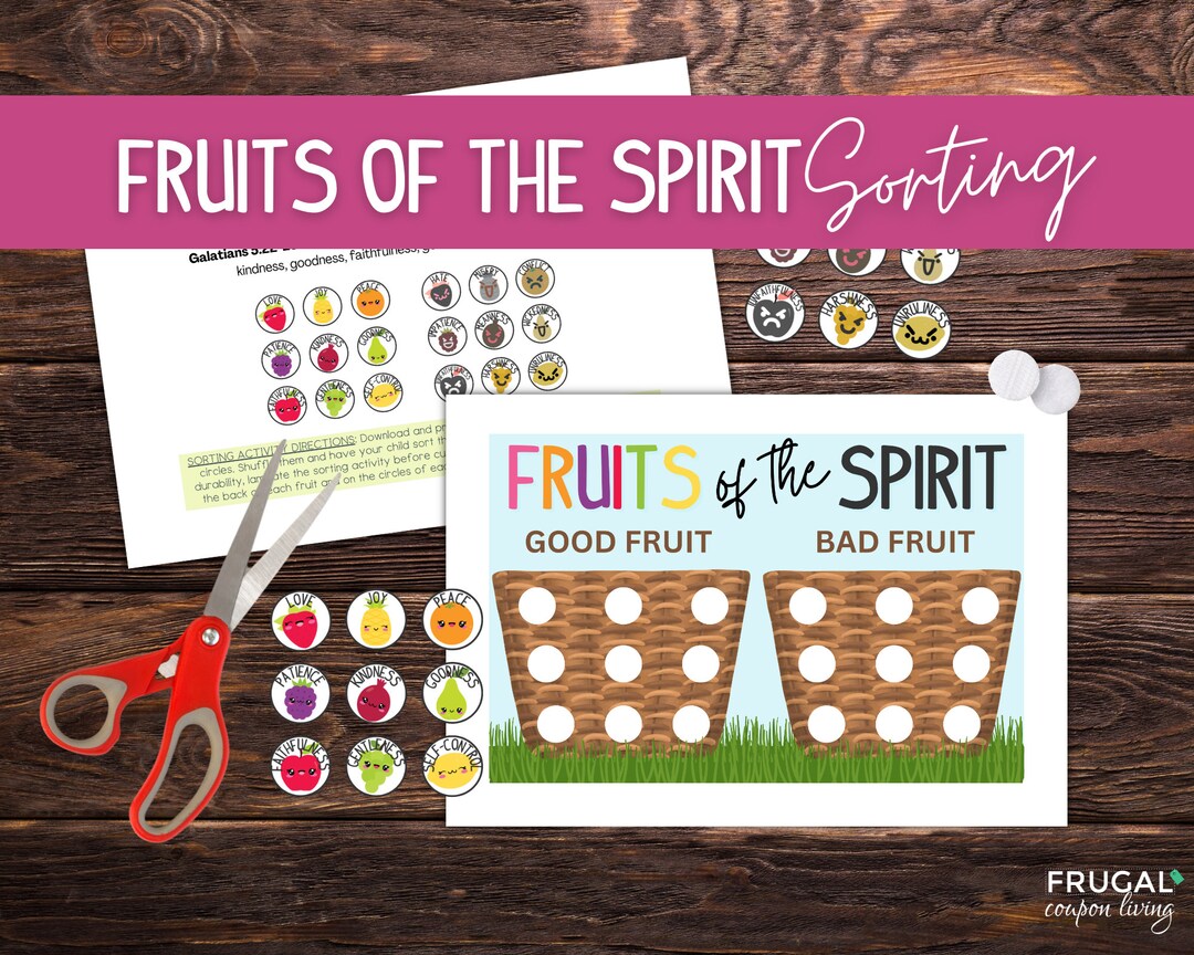 Fruits of the Spirit Worksheet PDF | Fruit of the Holy Spirit Galatians ...