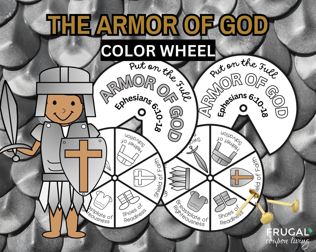 Armor of God Coloring Wheel | Armor of God Sunday School Craft ...