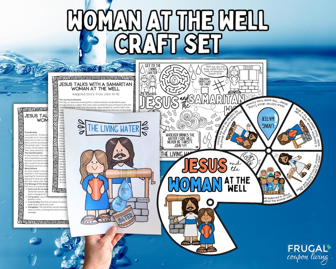 Jesus Talks to a Samaritan Woman at the Well Craft Set, John 4:1-42 ...