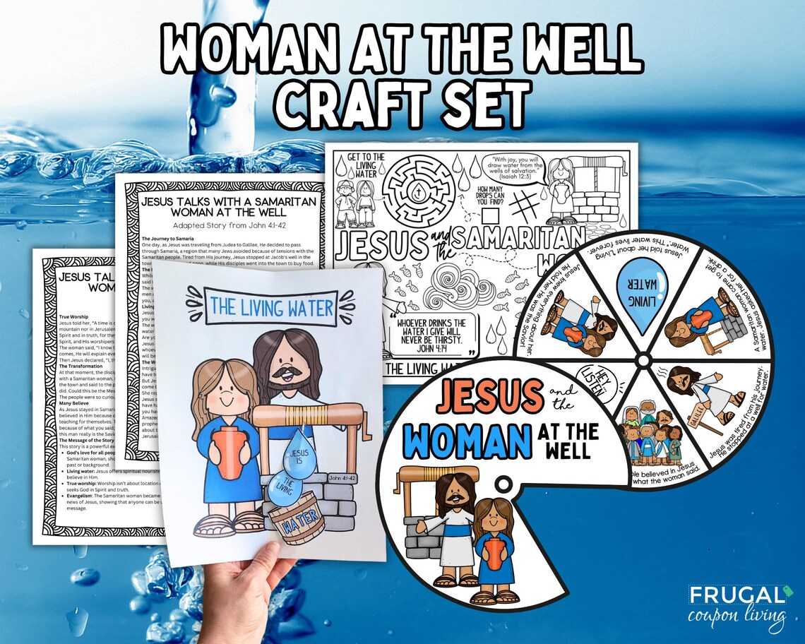 Jesus Talks to a Samaritan Woman at the Well Craft Set, John 4:1-42 ...
