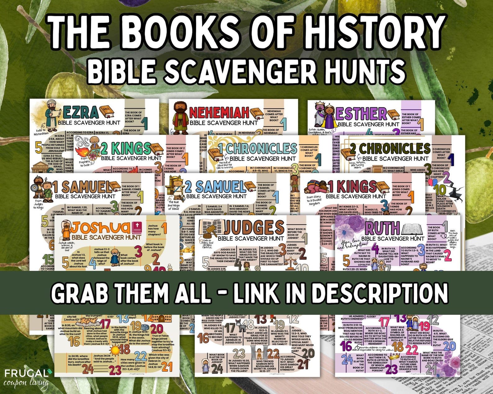 Joshua Bible Scavenger Hunt, Book of Joshua Summary Activity, Joshua ...