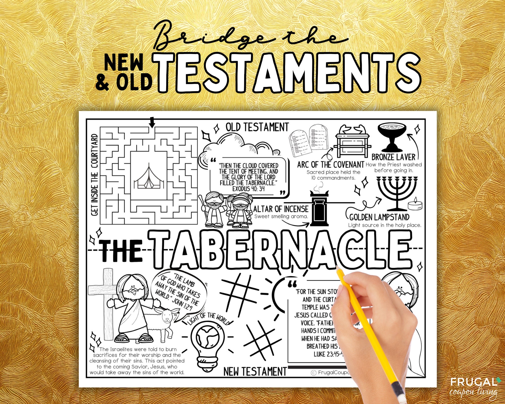 The Tabernacle of Moses PDF Explained, Printable Activity Mat ...