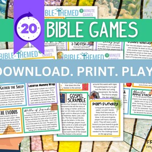 Best Bible One Minute Games for Youth, Youth Group Game for Kids, Fun ...