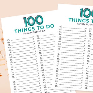 Bucket List Printable Set 2023 | Year-round Fun Family Activities | 14 ...