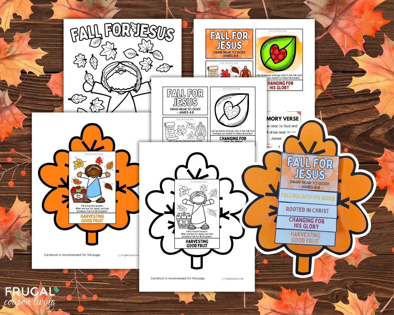 Fall for Jesus Bible Craft for Kids, Autumn Bible Activity, Fall Leaf ...