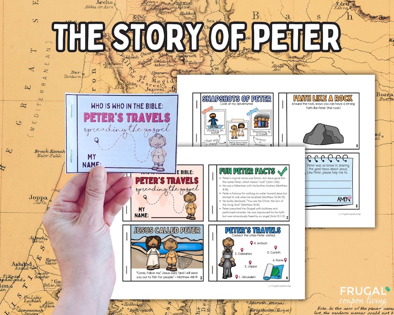 Life of Peter Bible Craft for Kids, Jesus' Disciple Peter Travels ...