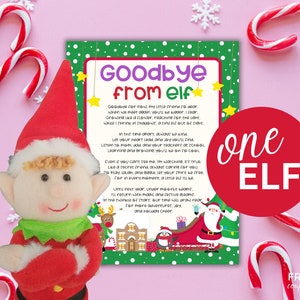 Elf Goodbye Letter Printable | Elf Goodbye Note for the Last Night ...